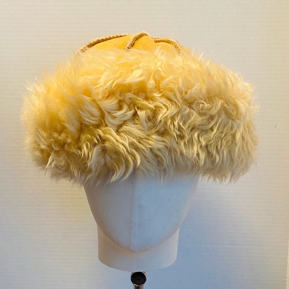 Vintage | Accessories | Vintage Hand Made Sewn Natural Shearling Fur ...